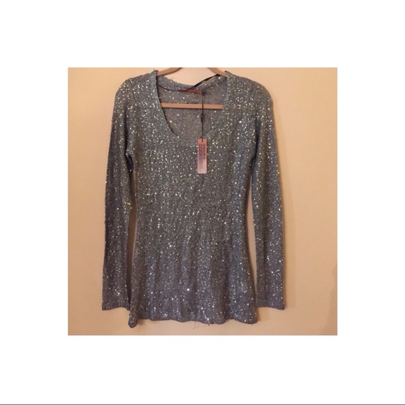 Belldini | Tops | Belldini Mesh Sequin Top | Poshmark